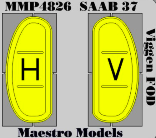 DISCONTINUED Maestro Models P4826 SAAB 37 Viggen FOD's
