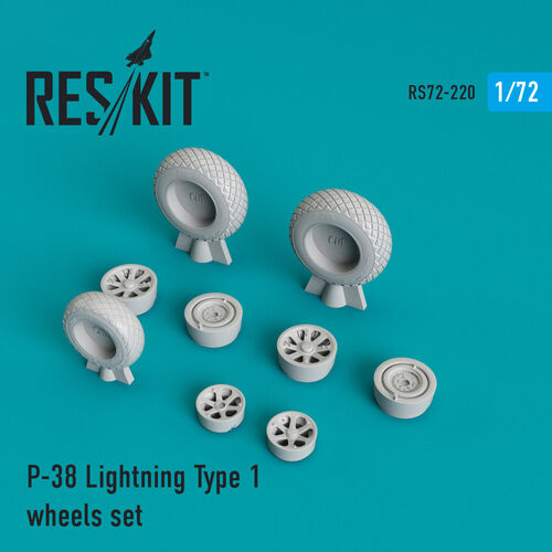 DISCONTINUED RES/KIT 72-0220 P-38 Lightning Type 1 wheels set