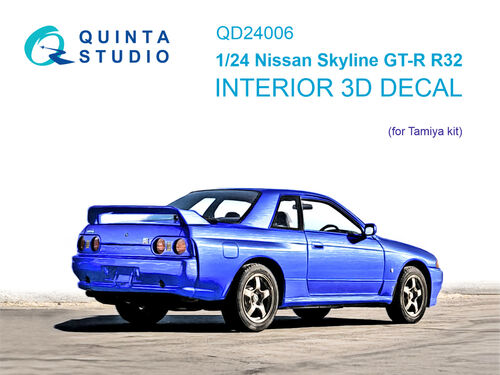 Quinta Studio QD24006 Nissan Skyline GT-R R32 - 3D-Printed & Coloured Interior (for Tamiya kits)