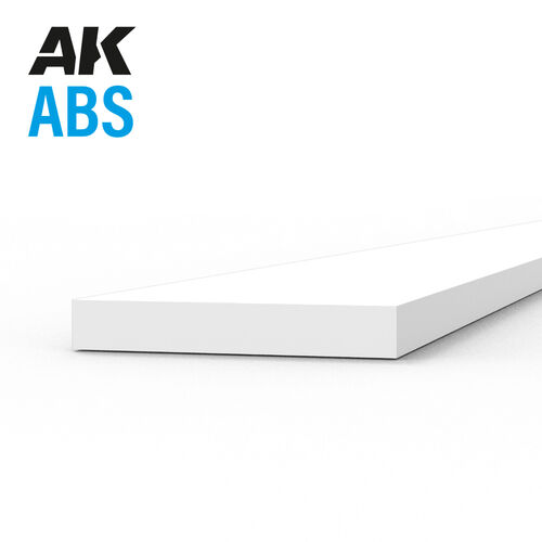 AK-Interactive 6718 ABS Opaque Strip 0.75 x 5.00 x 350mm - 1 Piece