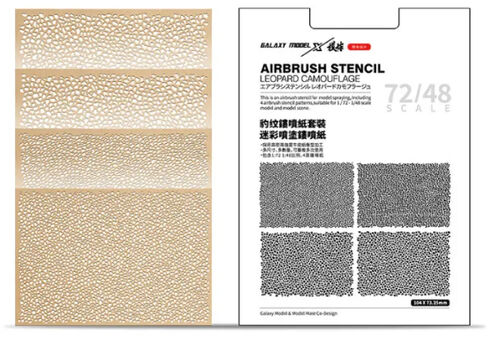 Galaxy-Model L00006 Airbrush stencil leoparo camouflage (including 4 sheets)
