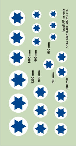 Mark I Decals DMK14449 Israeli Air Force Insignia (2 sheets)