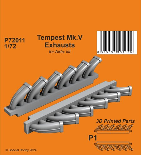 CMK P72011 Tempest Mk.V Exhausts (For Airfix Kit)