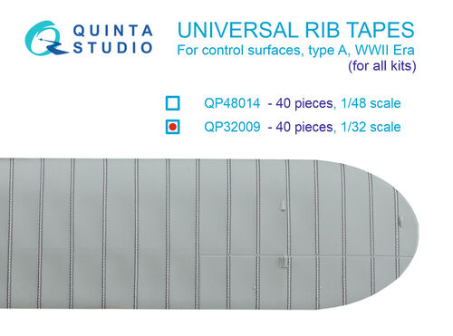 Quinta Studio QP32009 Universal Rib Tapes Type A - WWII Era (for all kits)