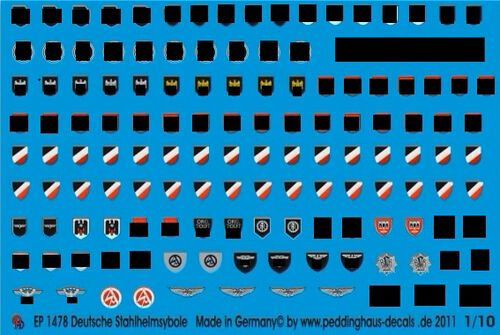 Peddinghaus-Decals 1478 German Steelhelmet Markings