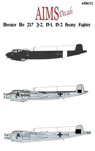 Aims 48D022 Dornier Do-217 J-2 / N-1 / N-2 Night Fighters Decals