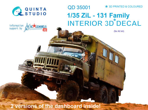 Quinta Studio QD35001 ZiL-131 Family 3D-Printed & coloured Interior on decal paper