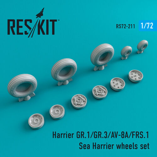 DISCONTINUED RES/KIT 72-0211 Harrier GR.1/GR.3/AV-8A/FRS.1/Sea Harrier wheels set