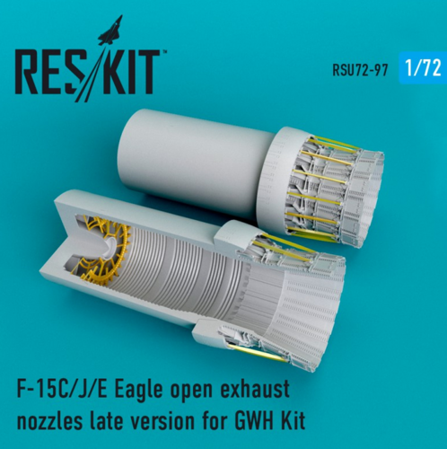 DISCONTINUED RES/KIT U72-0097 F-15C/J/E Eagle open exhaust nozzles late version for GWH Kit