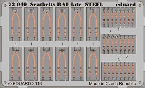 Eduard 73040 Seatbelts RAF late STEEL