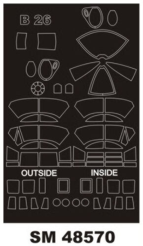 Montex SM48570 Martin B-26 B Marauder - Mini Paint Mask Set (for ICM Kits)