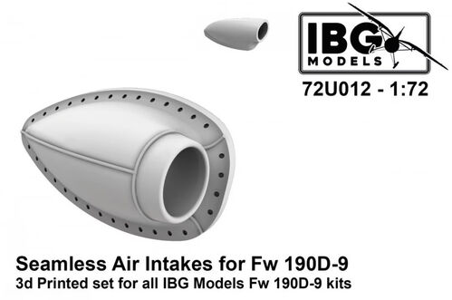 IBG 72U012 Seamless Air Intakes For Fw 190D-9 3D Printed Set For The Whole IBG Fw 190D-9 Family