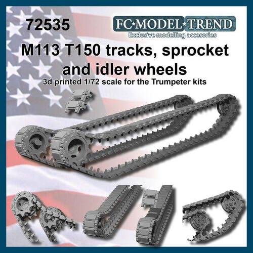 FC ModelTrend 72535 M113 T150 Tracks, Sprocket And Idler Wheels (For Trumpeter Kits)