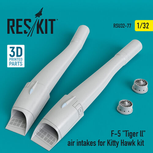 RES/KIT U32-0077 F-5 "Tiger ll" air intakes for Kitty Hawk kit