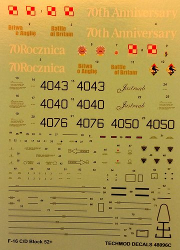 Techmod 48096 General Dynamics F-16 C/D Block 52+