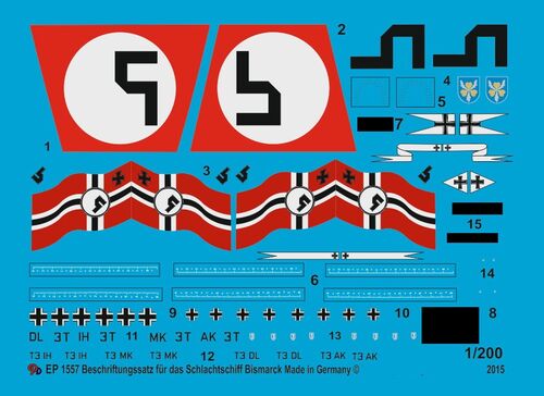 Peddinghaus-Decals 1557 Bismarck Markings Together With 3 Arado Float Planes