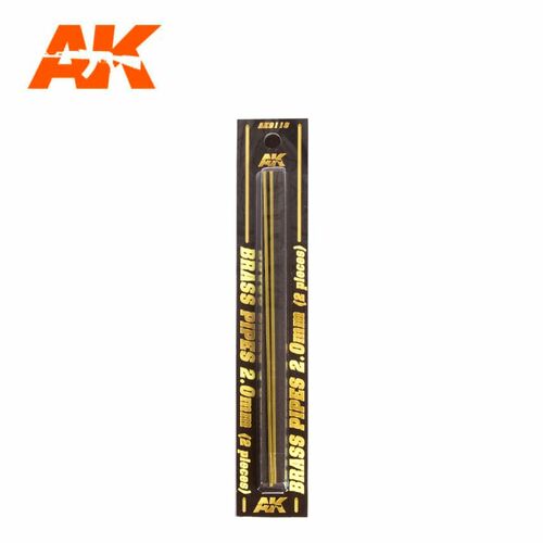 AK-Interactive 9118 BRASS PIPES 2,0mm, 2 units
