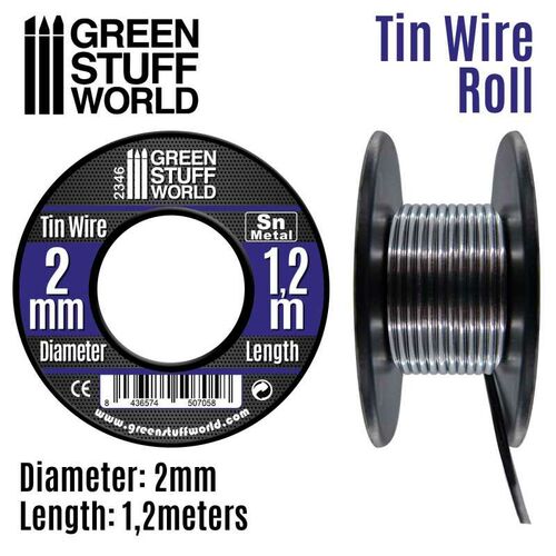 Green Stuff World 2346 Flexible tin wire roll 2mm