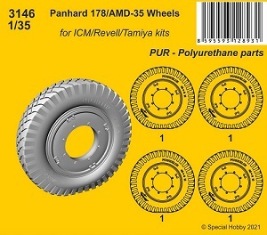 CMK K3146 Panhard 178/AMD-35 Wheels (for ICM / Revell / Tamiya kits)