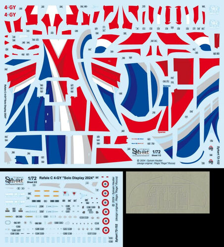 Syhart Decal 72-152 Rafale C 4-GY 'Rafale Solo Display 2024'