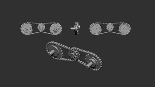 Firma49 T015-72 US M26 Dragon Wagon - Chain Gear (for Academy kits)