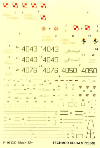 Techmod 72060 General Dynamics F-16C/D Block 52+