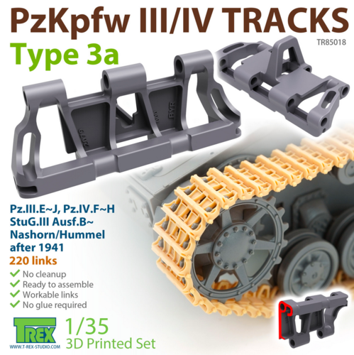 T-Rex Studio 85018 PzKpfw.III/IV Tracks Type 3a