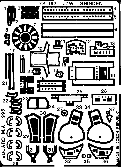 Eduard 72183 Kyushu J7W1 Shinden HASEGAWA