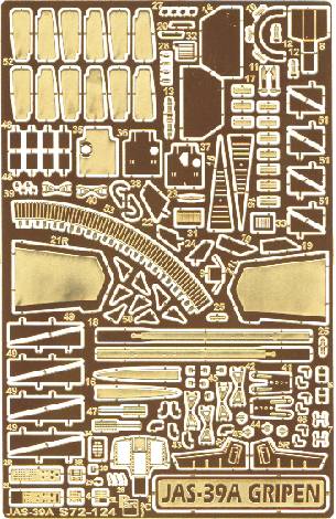 Part S72-124 JAS-39A Gripen Italeri