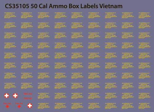 Callsign Models 35105 50 Cal Ammo Box Labels Vietnam