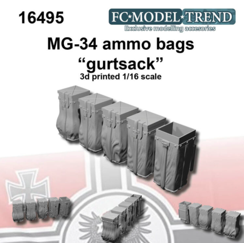 FC ModelTrend 16495 Gurtsacks, ammo bags for MG-34