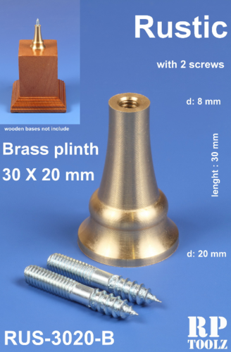 RP TOOLZ RUS-3020-B Rustic brass plinth 30x20 mm