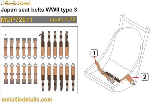 Metallic Details P72011 Japanese WWII Seat Belts Type 3