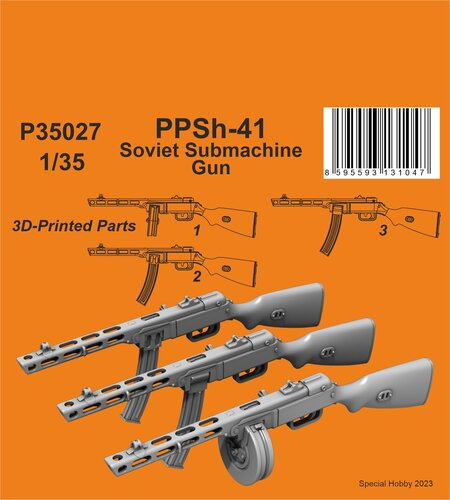 CMK P35027 PPSh-41 Soviet Submachine Gun (3pcs)