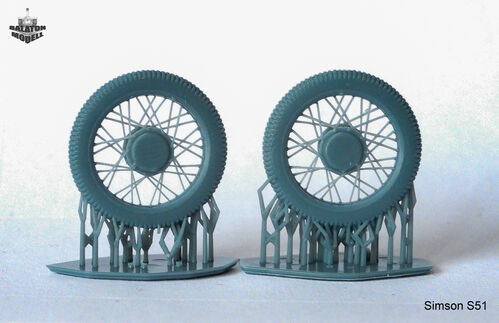 Balaton Modell BM35170 Spoked Wheels For Simson S51 Kit (2pcs)