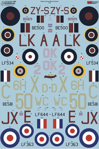 Xtradecal 48238 Hawker Hurricane Mk.IIc Collection (8 schemes)