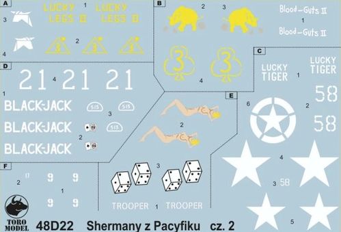 Toro Model 48D22 Shermany z wysp Pacyfiku cz.2