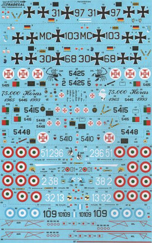 Xtradecal 72175 Fiat G.91 R/3 (13 schemes)