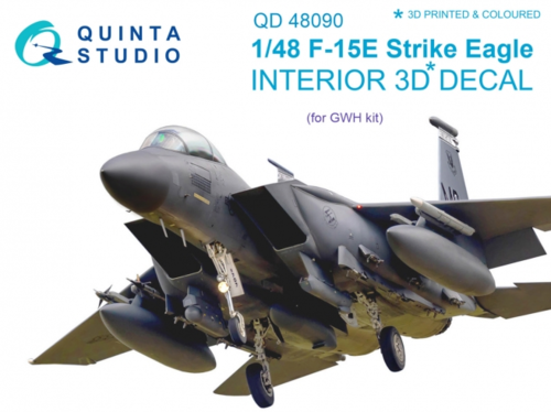 Quinta Studio QD48090 F-15E 3D-Printed & coloured Interior on decal paper