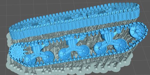 EMP3D 72011666 Gąsienice i układ jezdny do czołgów Sherman i pochodnych - Wersja 3 (3D-Printed)