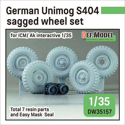 DEF Model DW35157 German Unimog S404 Sagged Wheel Set (For ICM, AK Interactive)