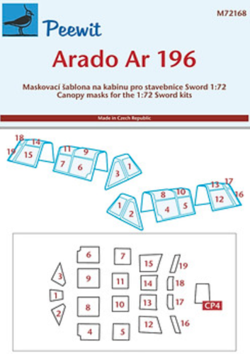 Peewit 72168 Canopy mask for Arado AR 196 Sword
