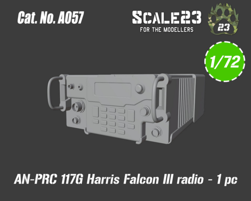 Scale23 72-A057 AN-PRC 117G Harris Falcon III radio - 1 pc