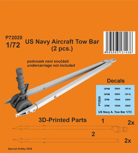 CMK P72020 US Navy Aircraft Tow Bar (2pcs)