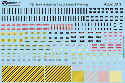 Airscale AS32DAN Modern Cockpit Data and Warning Decals