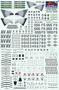Astra Decals ASD7209 Lockheed-Martin F-16 C USAEF Aviano - 555FS