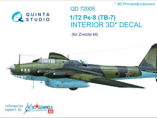 Quinta Studio QD72005 Pe-8/TB-7 3D-Printed & coloured Interior on decal paper
