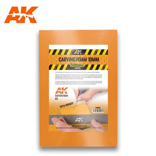 AK-Interactive 8092 CARVING FOAM 10MM A5 SIZE (228 x 152 MM)