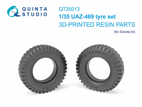 Quinta Studio QT35013 UAZ-469 Family - 3-D Printed Tyre Set (for All Kits)