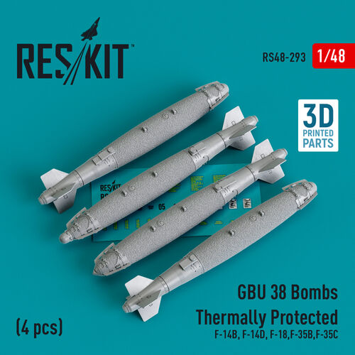 RES/KIT 48-0293 GBU-38 Bombs Thermally Protected (4pcs) (F-14B, F-14D, F-18, F-35B, F-35C)
